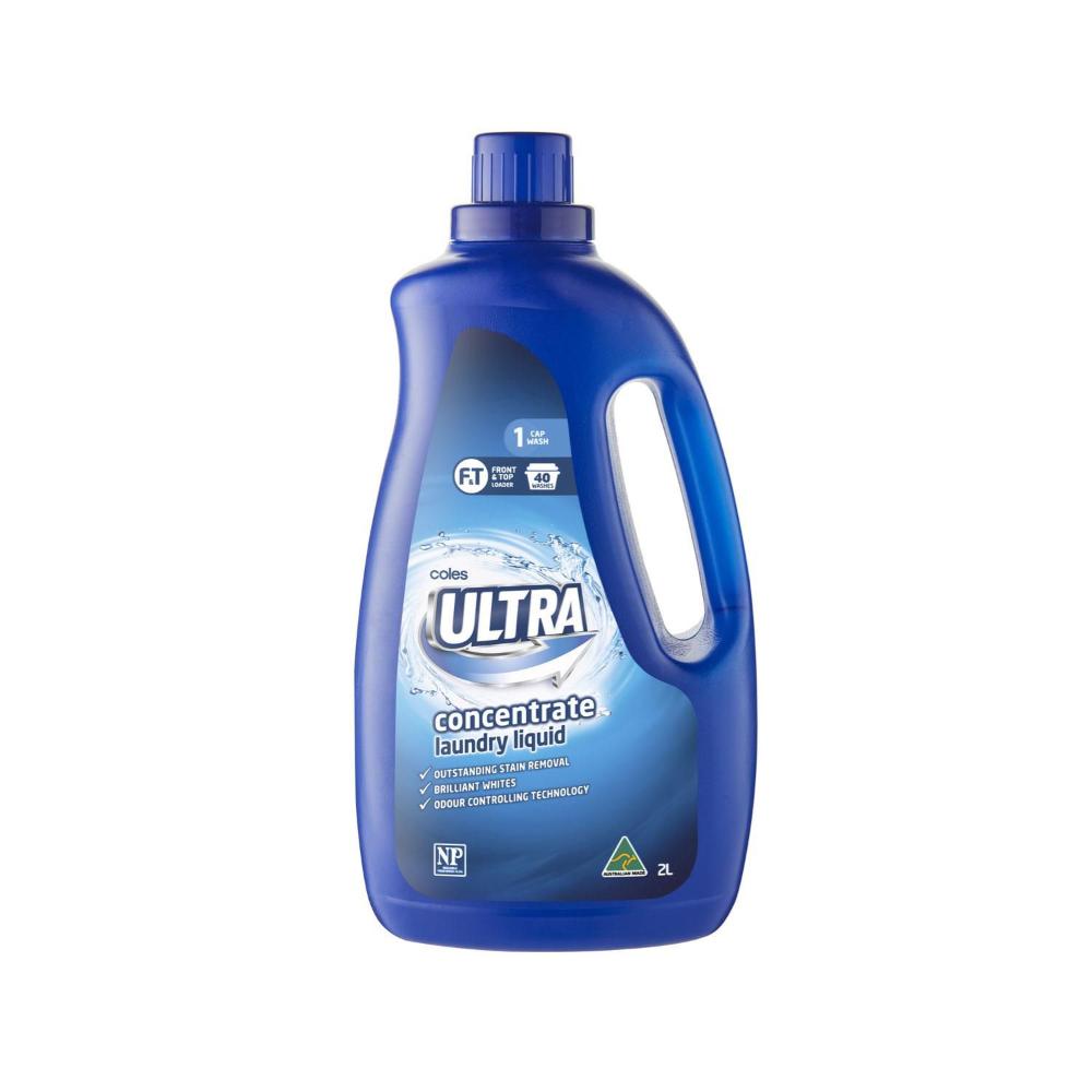 Buy Coles Ultra Laundry Liquid Concentrate Front & Top Loader 2L | Coles