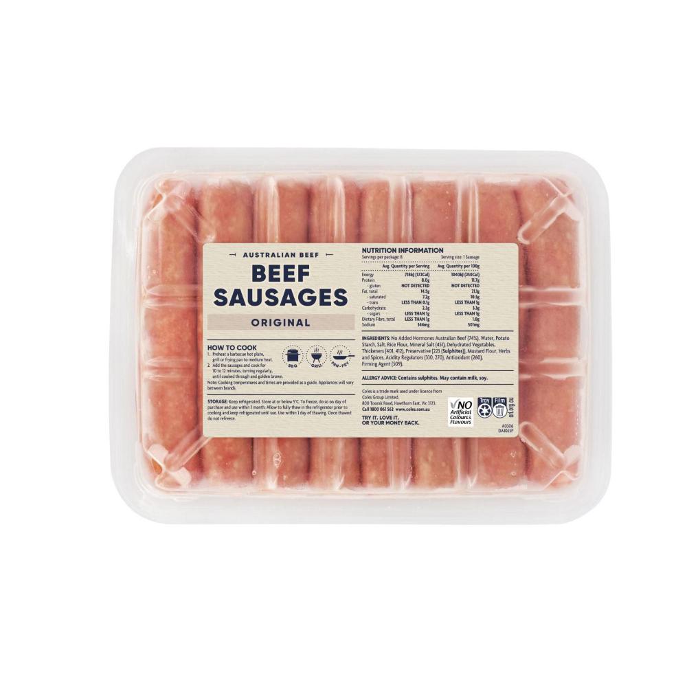 Sausage mince coles store