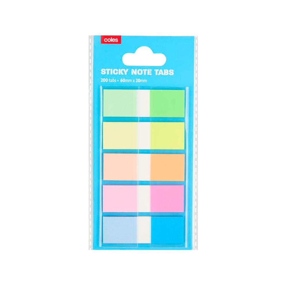 Buy Coles Sticky Note Tabs 5 Pack | Coles