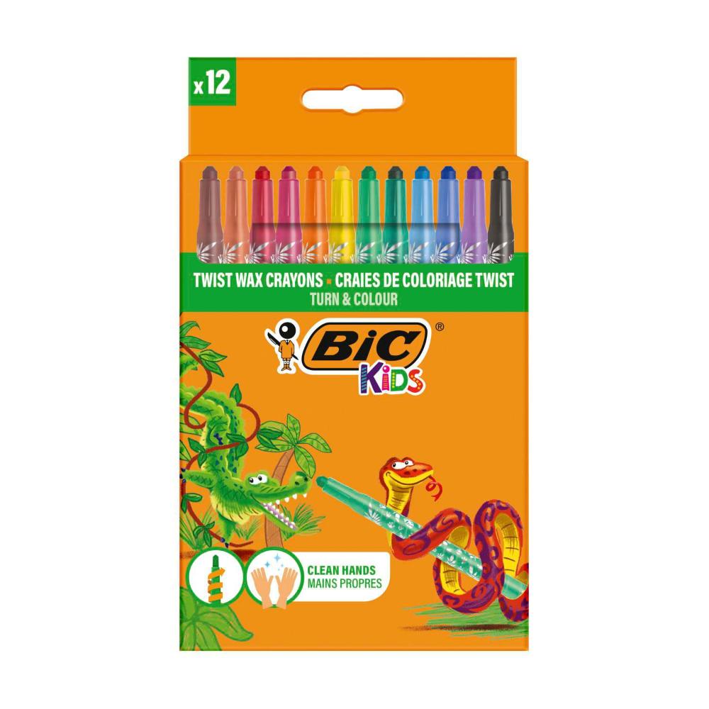 Buy Bic Kids Turn & Colour Crayons 12 Pack | Coles