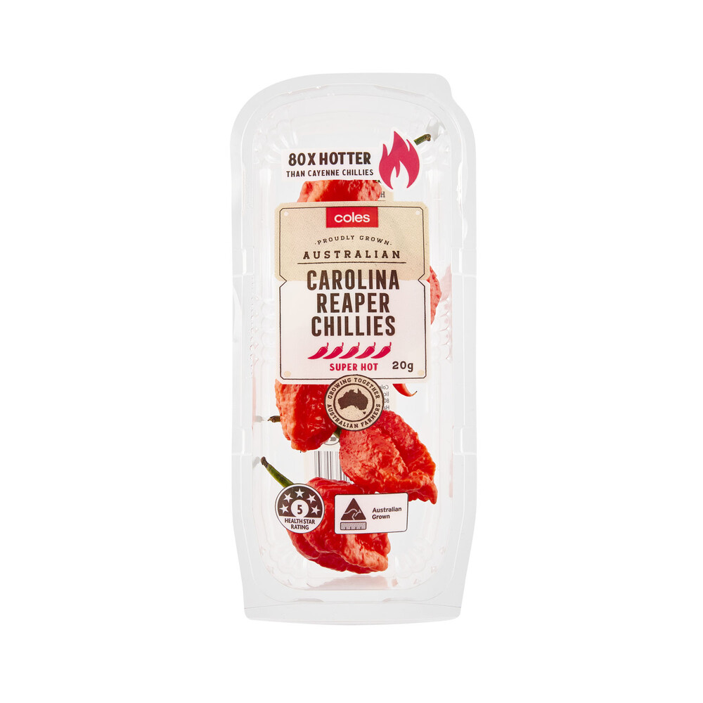 Buy Coles Carolina Reaper Chillies 20g | Coles