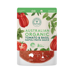 Buy Aofc Organic Tomato & Basil Napoli Sauce Pouch 400g | Coles
