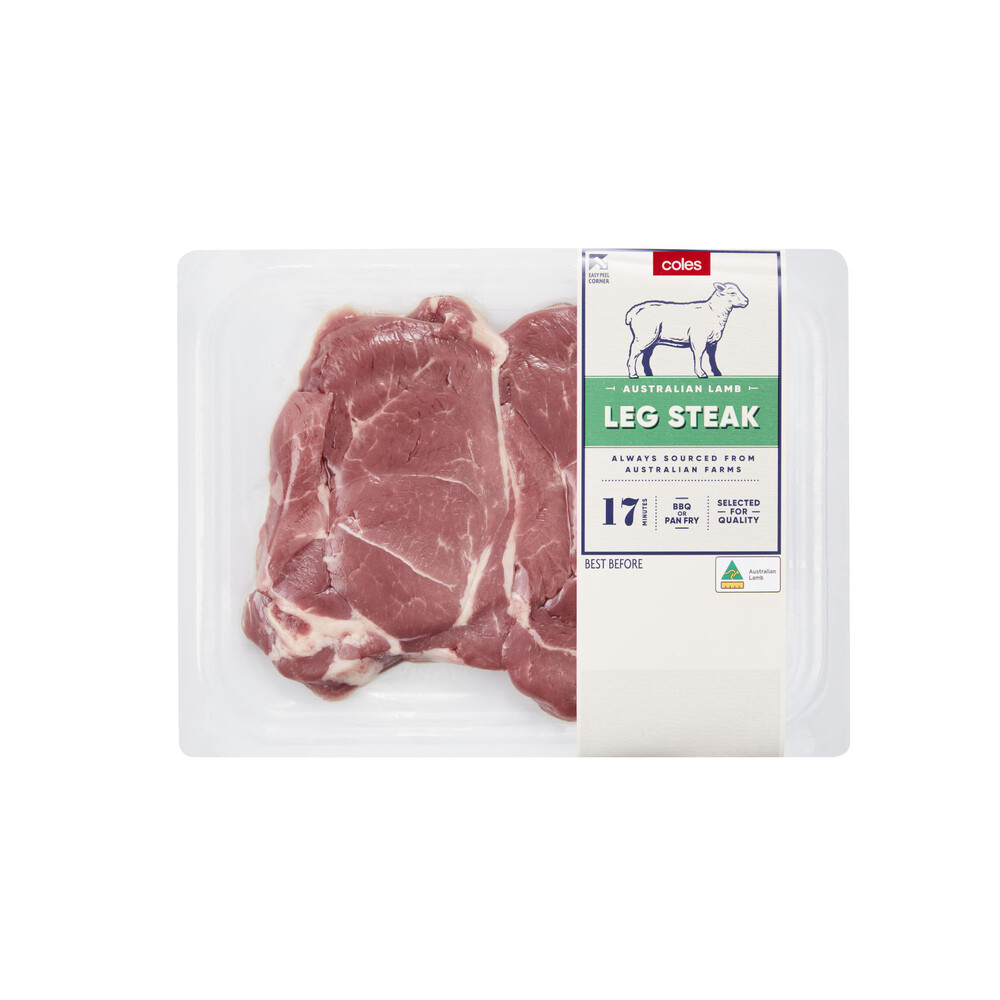 Buy Coles Lamb Leg Steak 270g | Coles