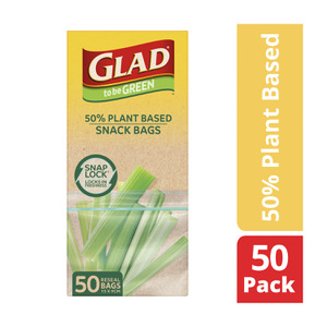 Buy Glad To Be Green Snack Snaplock Plant Based Bags 50 pack | Coles