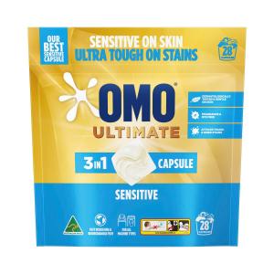 Buy OMO Ultimate 3 In 1 Laundry Capsules Sensitive 28 pack | Coles