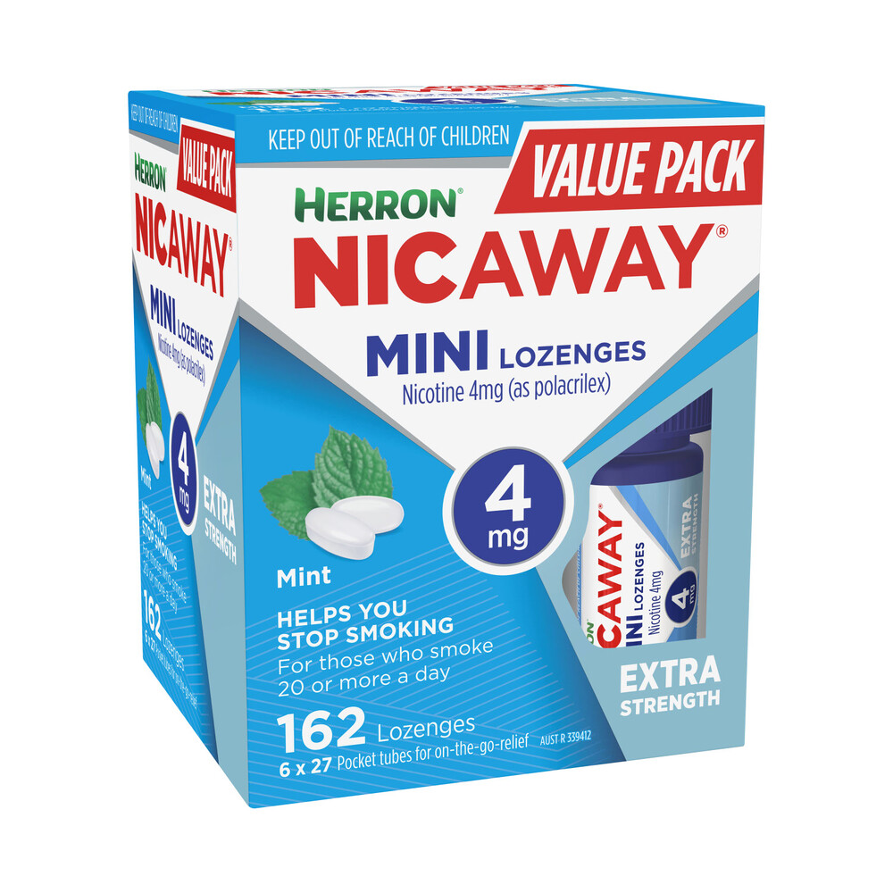 Buy Herron Nicaway Mini Lozenges 4mg 162 pack | Coles