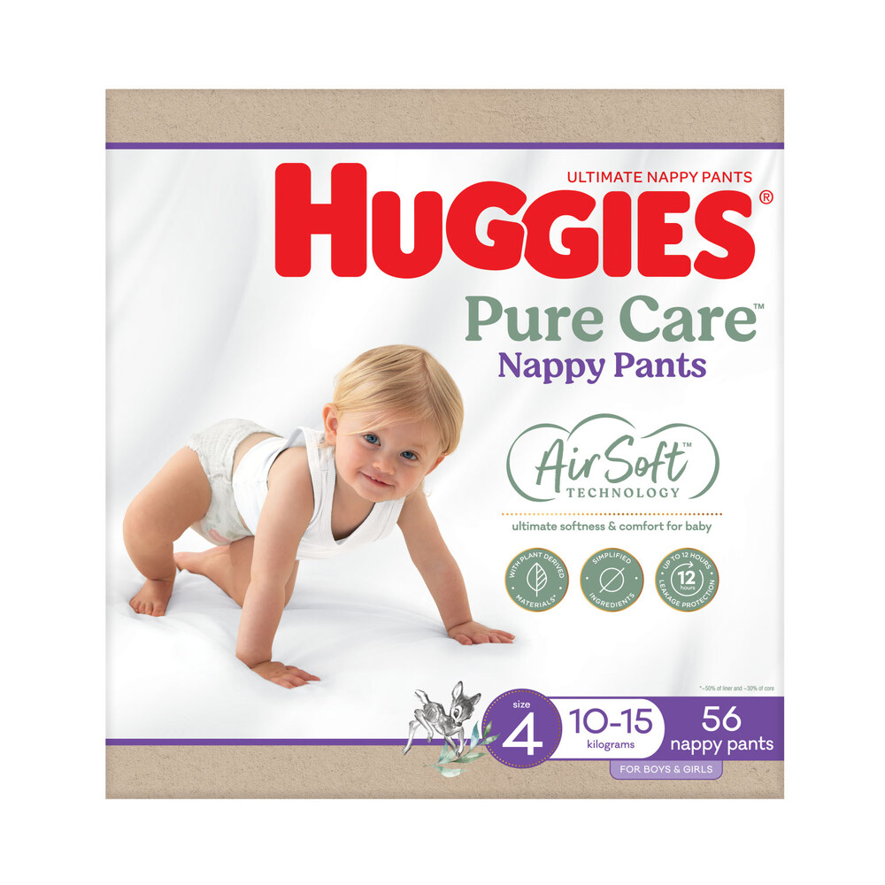 Buy Huggies Ultimate Nappy Pants Size 4 10 15kg 56 pack Coles