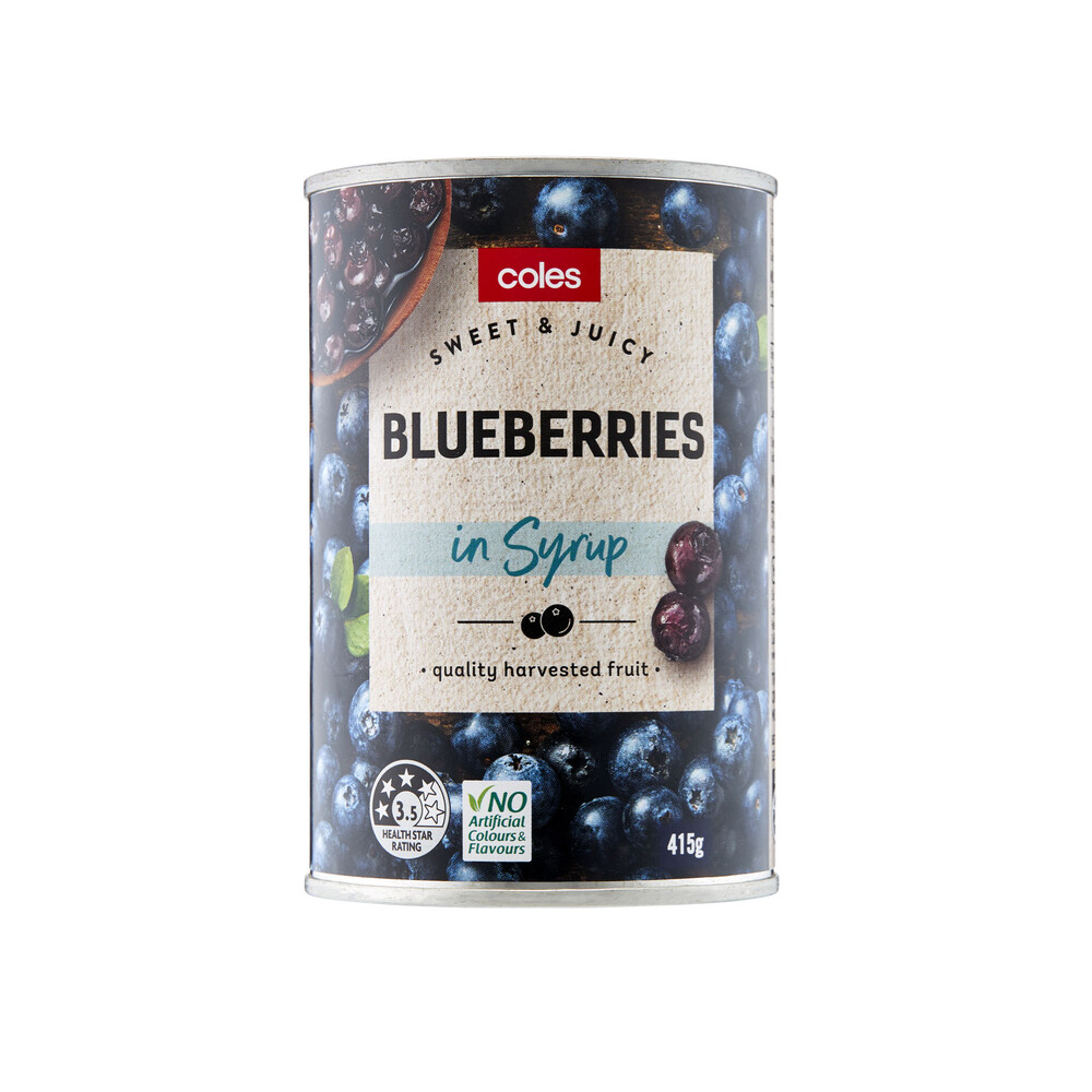Buy Coles Blueberries In Syrup 415g | Coles
