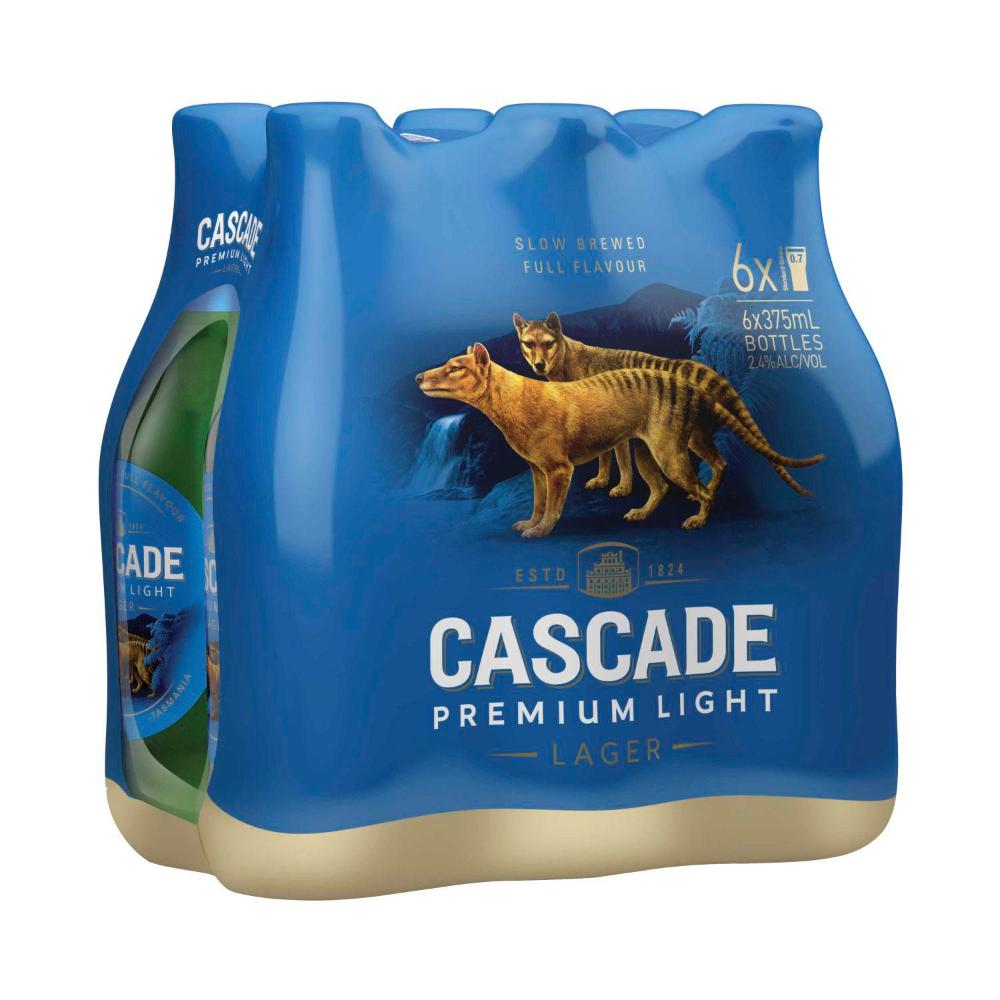 Buy Cascade Premium Light Bottle 375mL 6 pack | Coles