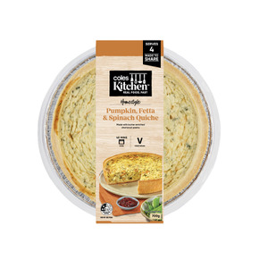 Buy Coles Kitchen Quiche Pumpkin Fetta & Spinach 700g | Coles