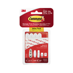 Buy Command Assorted Refill Strips White 16 pack | Coles