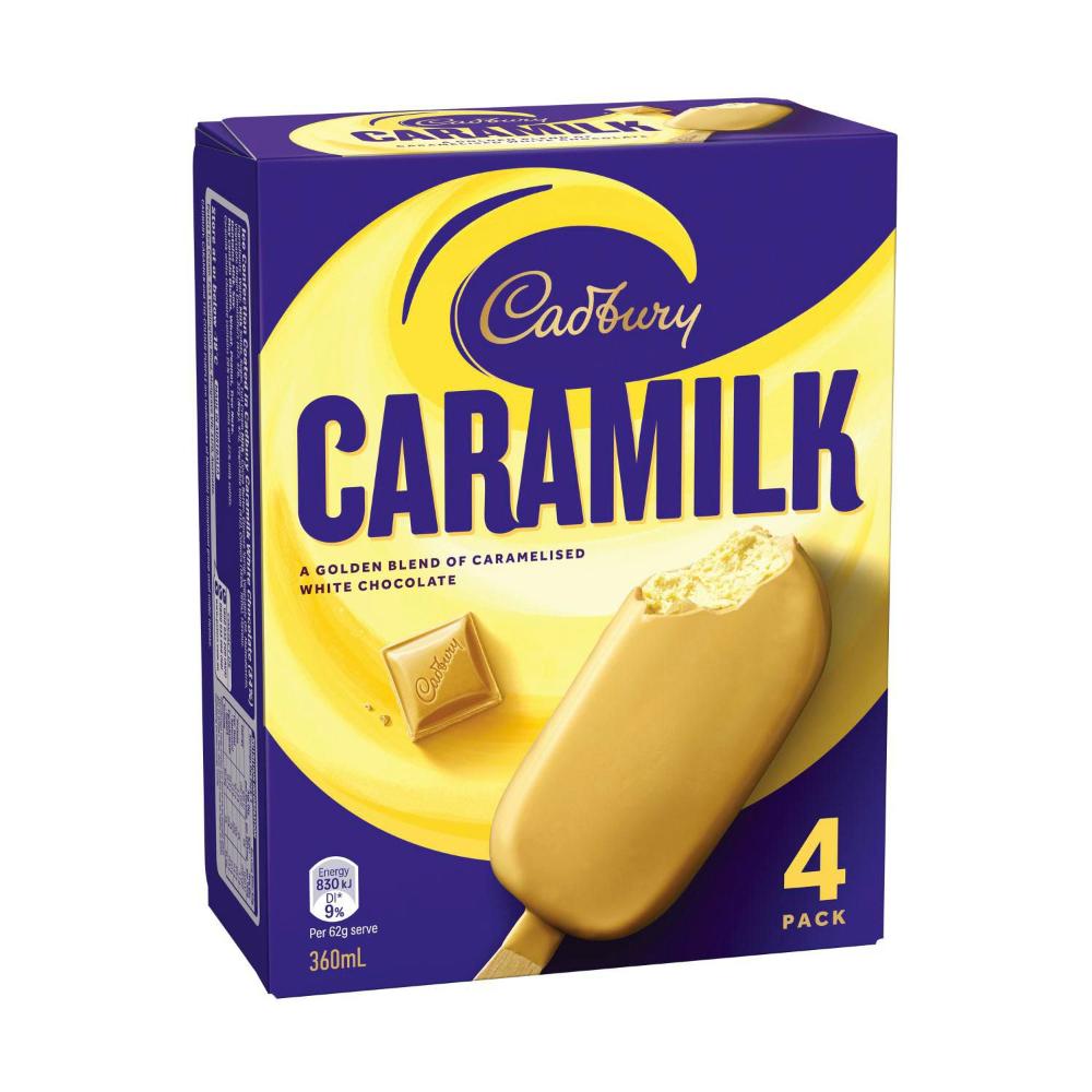 Buy Cadbury Caramilk Sticks 4 Pack 360mL | Coles