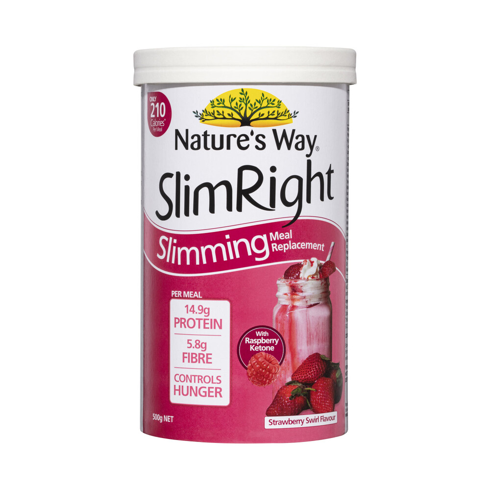Buy Nature's Way Slim Right Strawberry Powder 500g | Coles