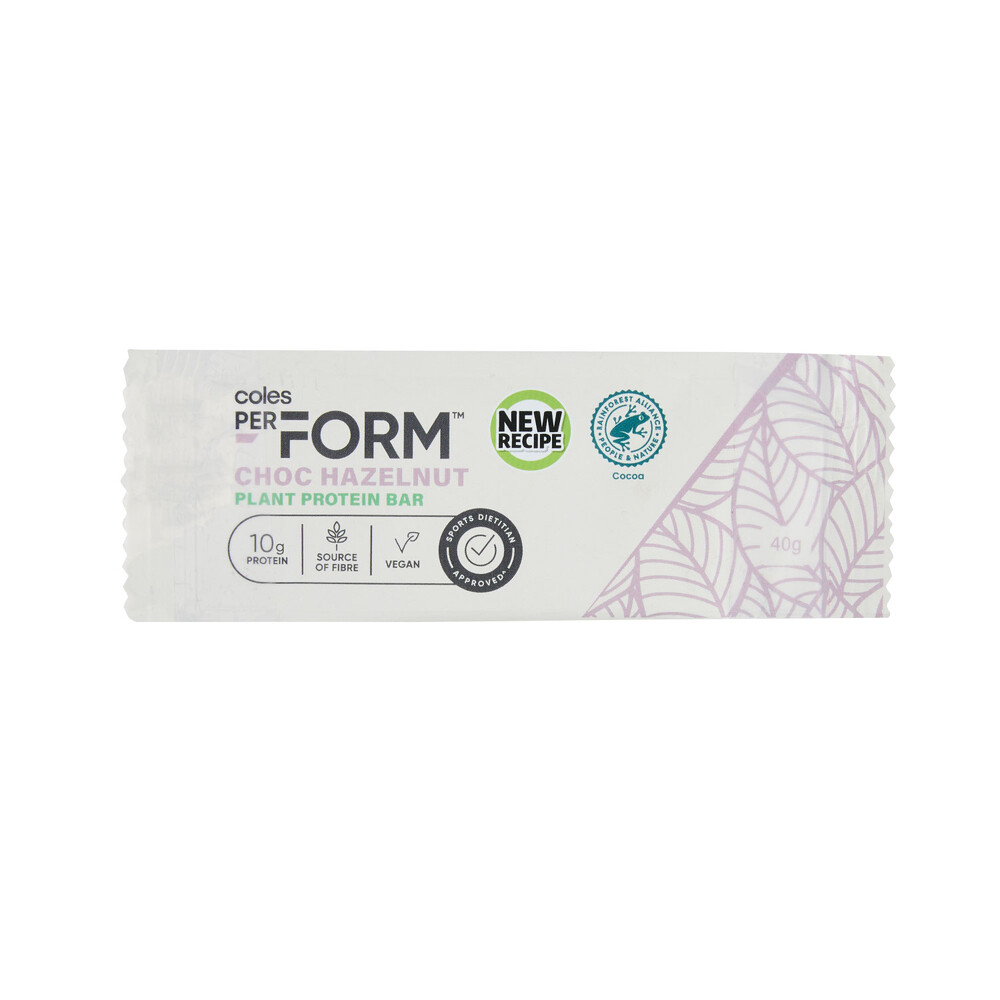 Buy Coles Perform Plant Protein Bar Chocolate Hazelnut 40g | Coles
