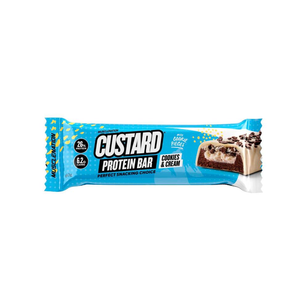 Buy Muscle Nation Custard Protein Bar Cookies & Cream 60g | Coles