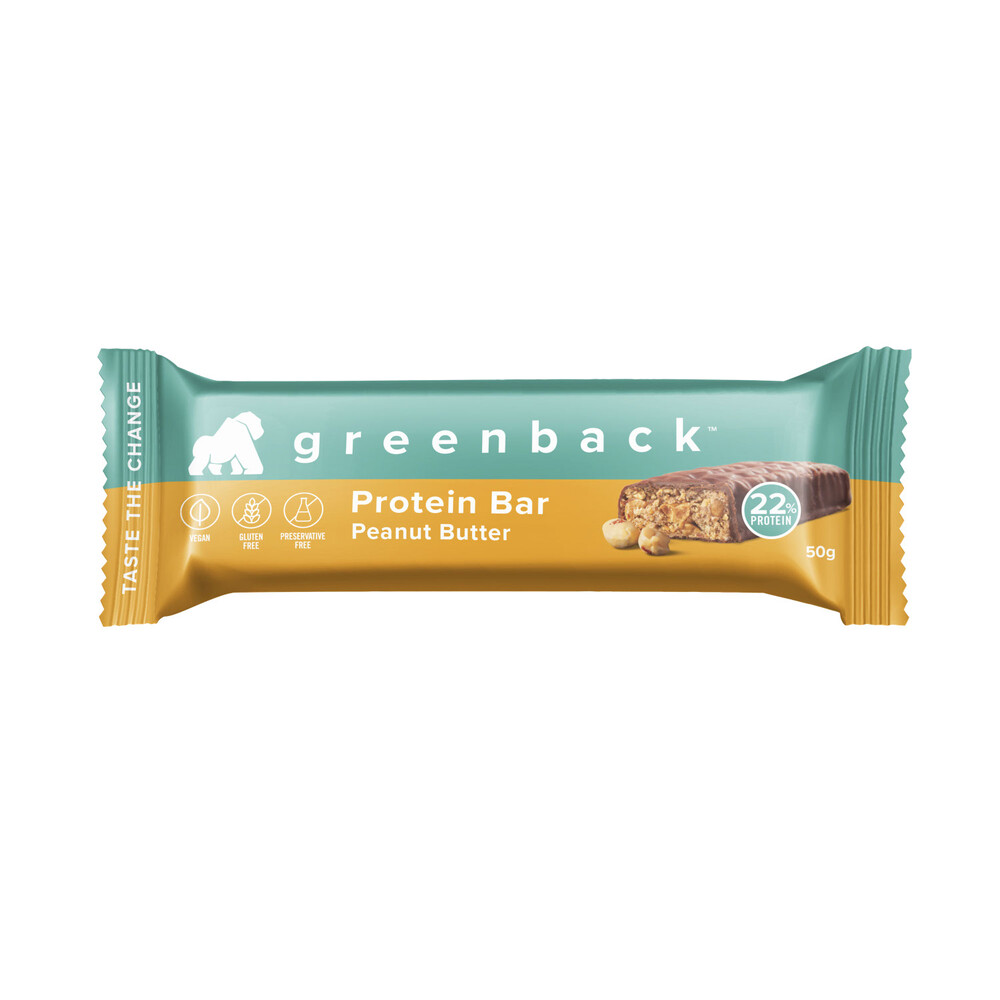 Buy Greenback Plant Based Protein Bar Peanut Butte 50g | Coles