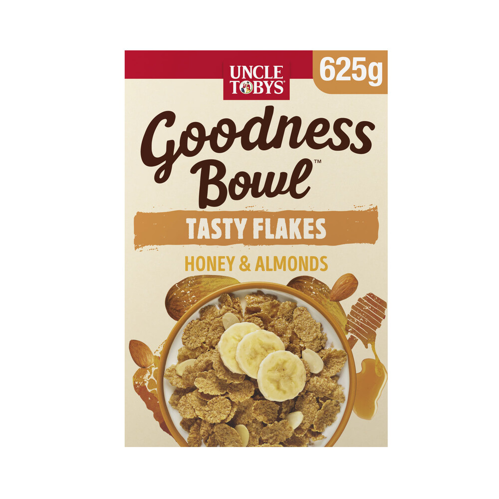 Buy Uncle Tobys Goodness Bowl Tasty Flakes Honey And Almonds 625g | Coles