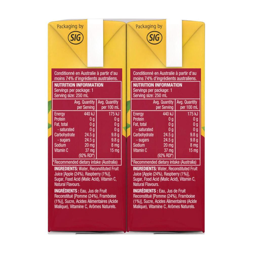 Buy Golden Circle Apple Raspberry Drink Tetra 250mL 6 pack | Coles