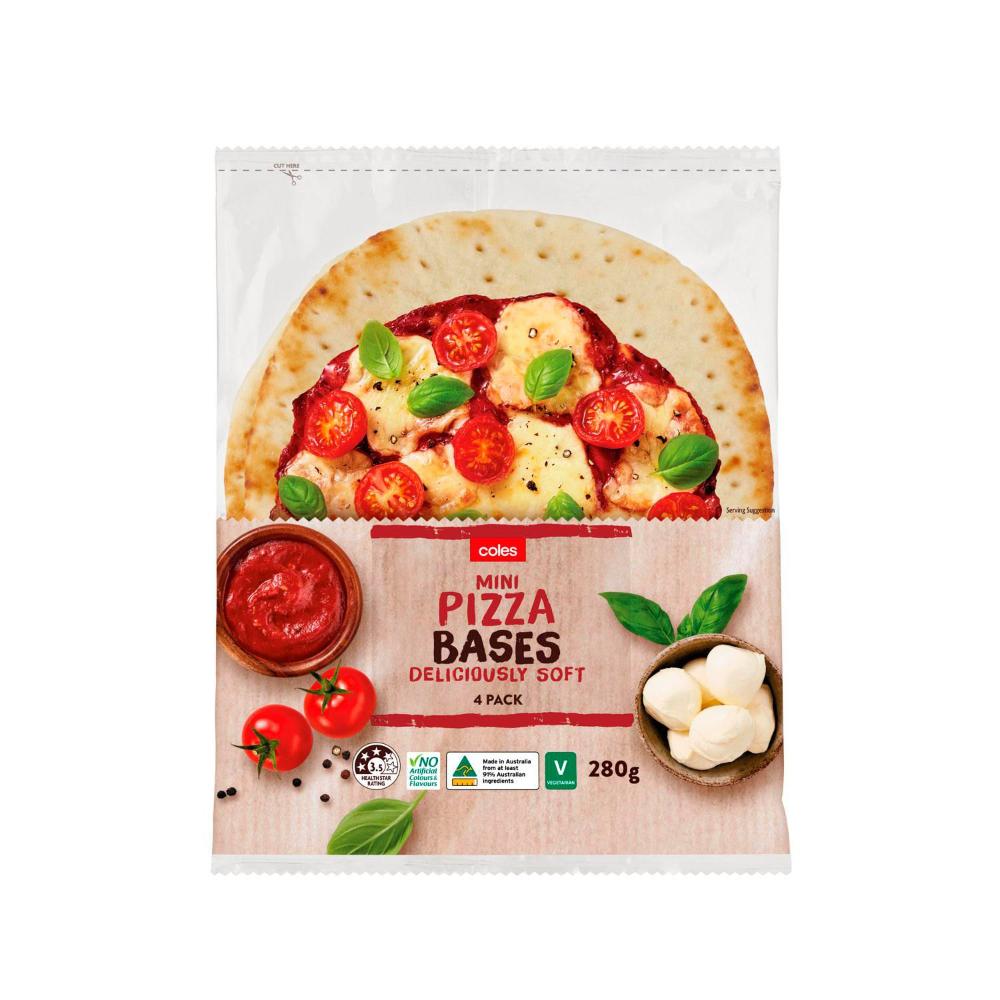 Buy Coles Mini Pizza Bases 280g | Coles