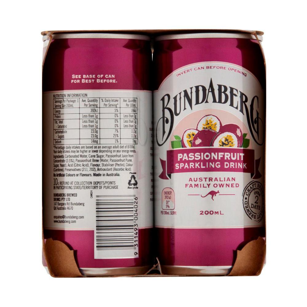 Bundaberg Brewed Passionfruit 6x200ml | 6 pack - discounts and promo ...