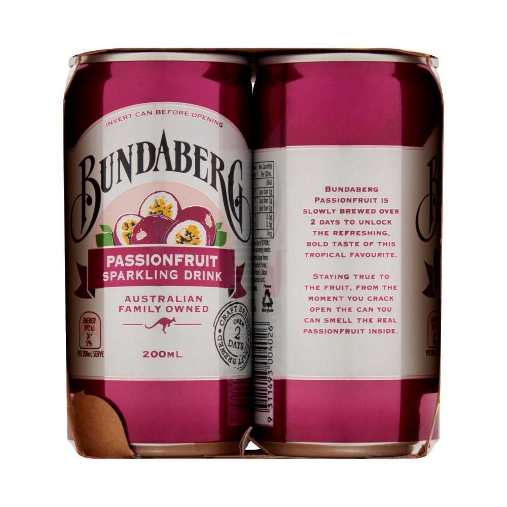 Bundaberg Brewed Passionfruit 6x200ml | 6 pack - discounts and promo ...
