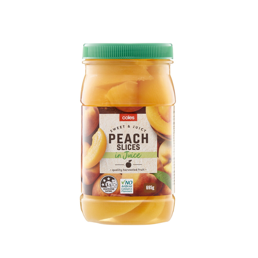 Buy Coles Peach Slice In Pear Fruit Juice 695g | Coles