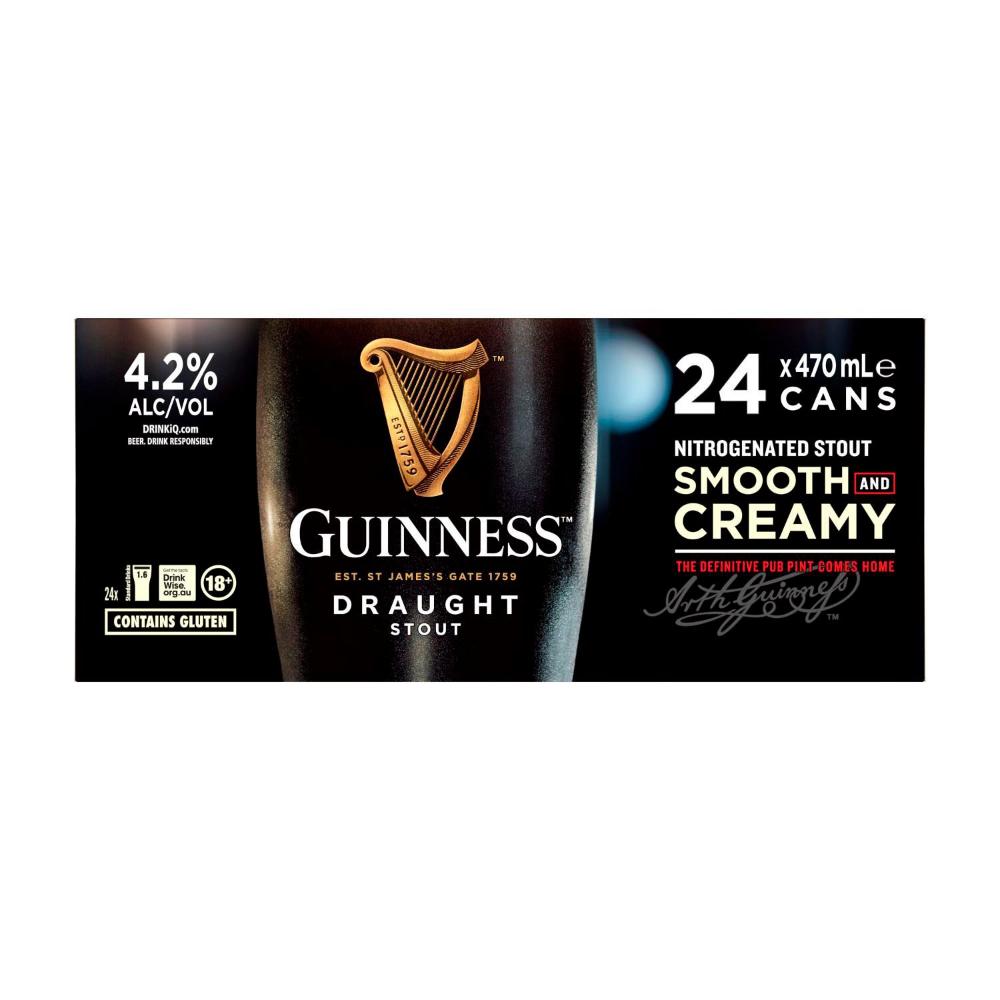 Buy Guinness Draught Can 470ml 24 Pack | Coles