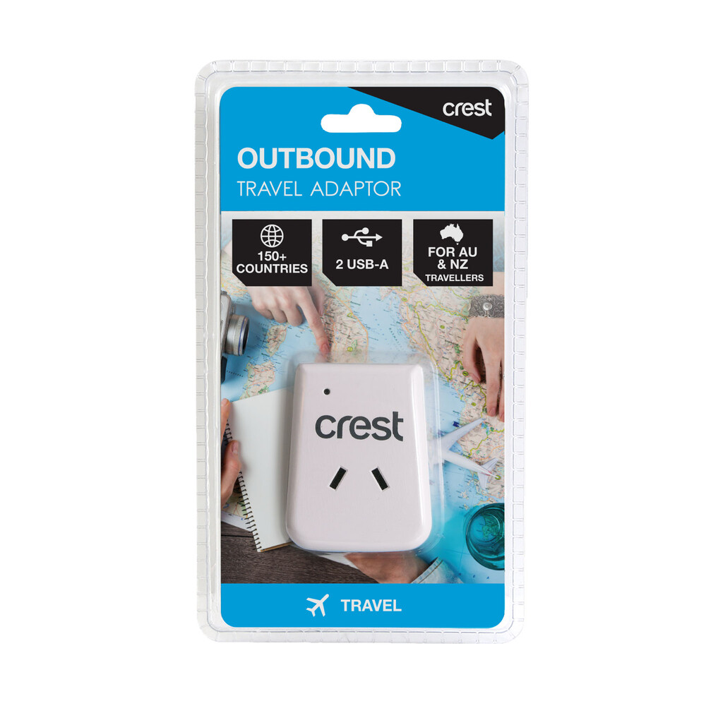 Buy Crest Worldwide Travel Adaptor 2 USB 1 pack | Coles