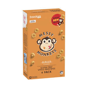 Buy Messy Monkeys Bites Burger 6X20g 120g | Coles