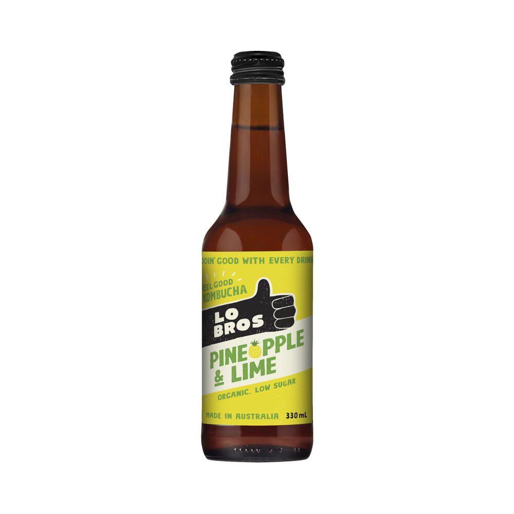 Buy Lo Bros Kombucha Pineapple Lime 330mL | Coles