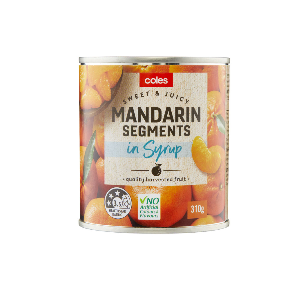 Buy Coles Mandarin Segments In Syrup 310g | Coles