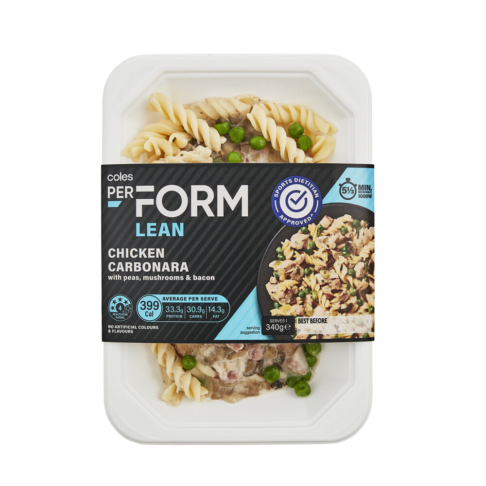 Buy Coles Perform Chicken Carbonara 330g | Coles