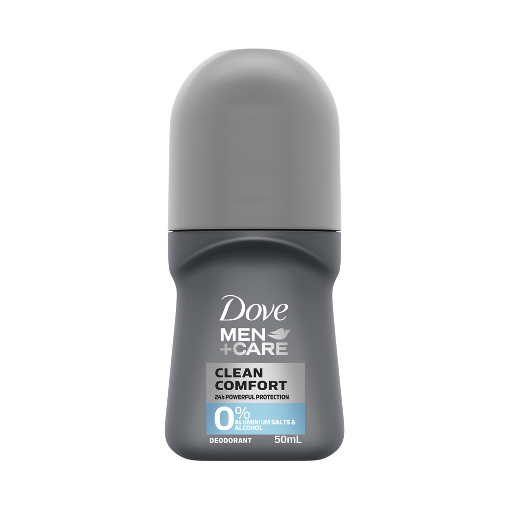 Buy Dove Men Roll On Deo Clean Comfort Zero Alu 50mL | Coles