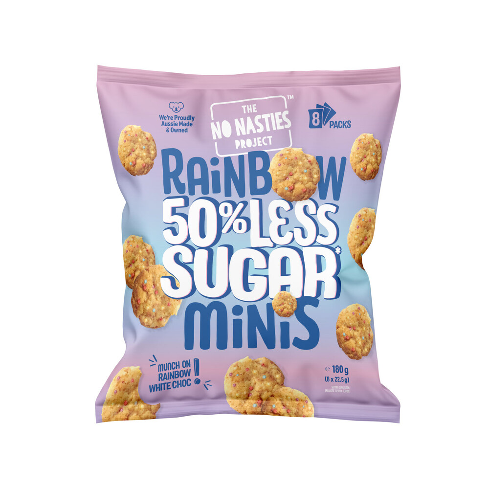 Buy No Nasties Project Multipack Choc Chip Cookies Rainbow Choc 8 Pack ...