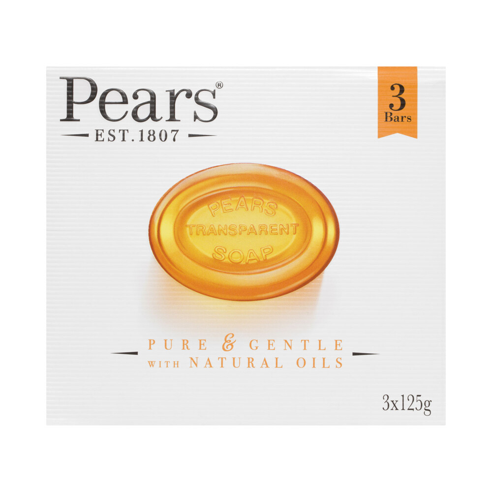 Buy Pears Transparent Soap With Natural Oils 3X125g 375g | Coles