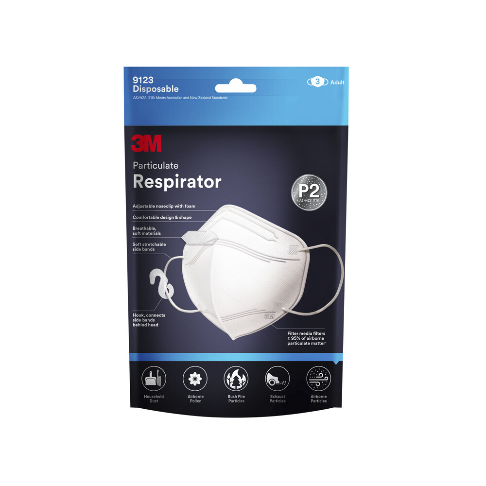 Buy 3M P2 Particulate Respirator 3 pack | Coles