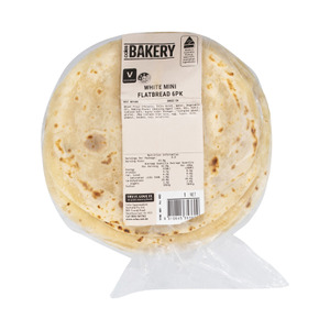 Buy Coles Bakery Mini White Flatbread 6 pack | Coles
