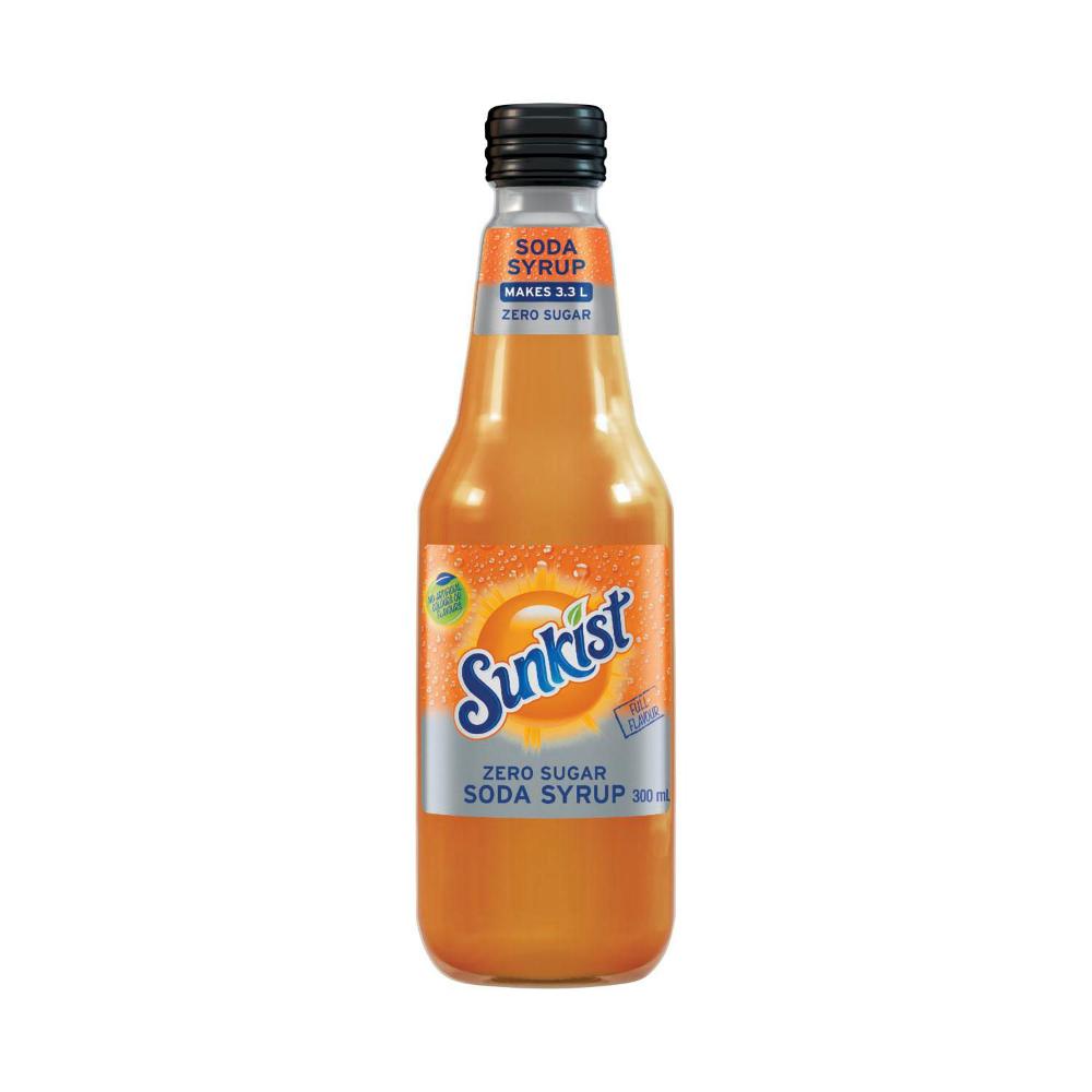 Buy Sunkist Zero Sugar Orange Soda Syrup Sugar Free Cordial 300mL | Coles