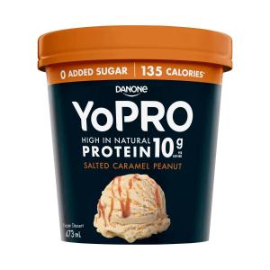 132 calories in Yopro Frozen Dessert Salted Caramel Peanut Butter Tub ...