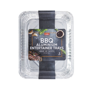 Buy Coles BBQ Aluminium Printed Trays 3 pack | Coles