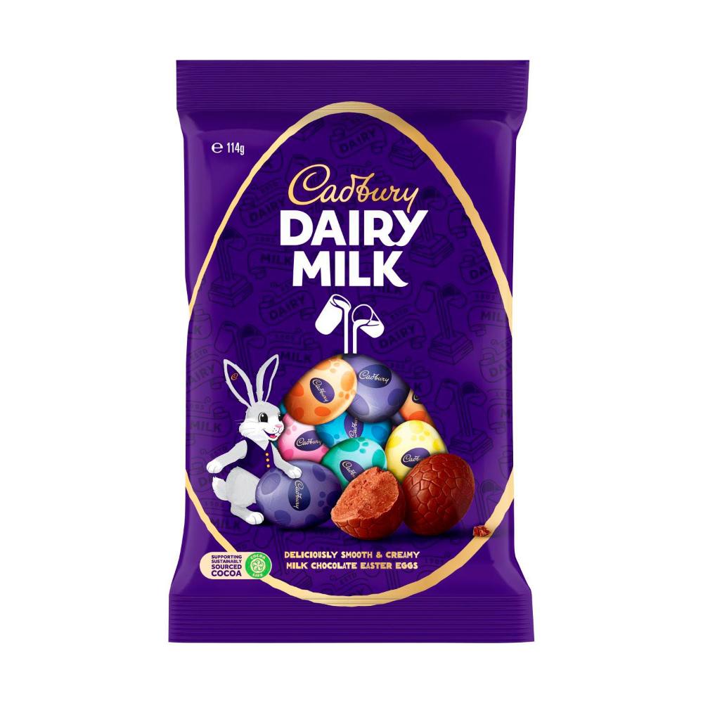 Buy Cadbury Dairy Milk Easter Chocolate Eggs Bag 114g | Coles