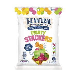 Calories in The Natural Confectionery Co. Fruity Gems Mini Bags 10 pack ...