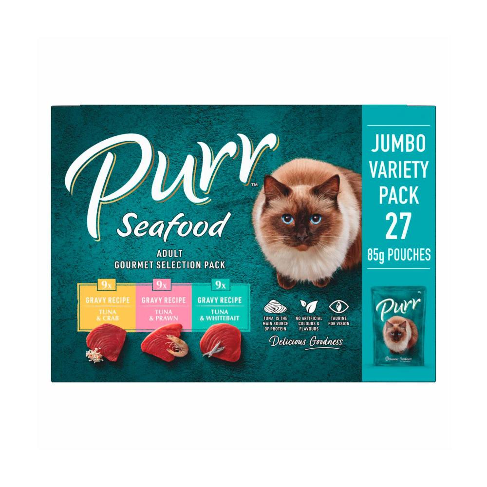 Buy Purr Cat Food Seafood Selection 27x85g 27 pack | Coles