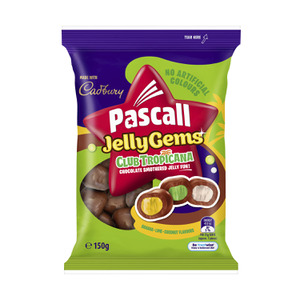 433 calories in Pascal Choc Coated Tropical Jelly Gems (100g) calcount