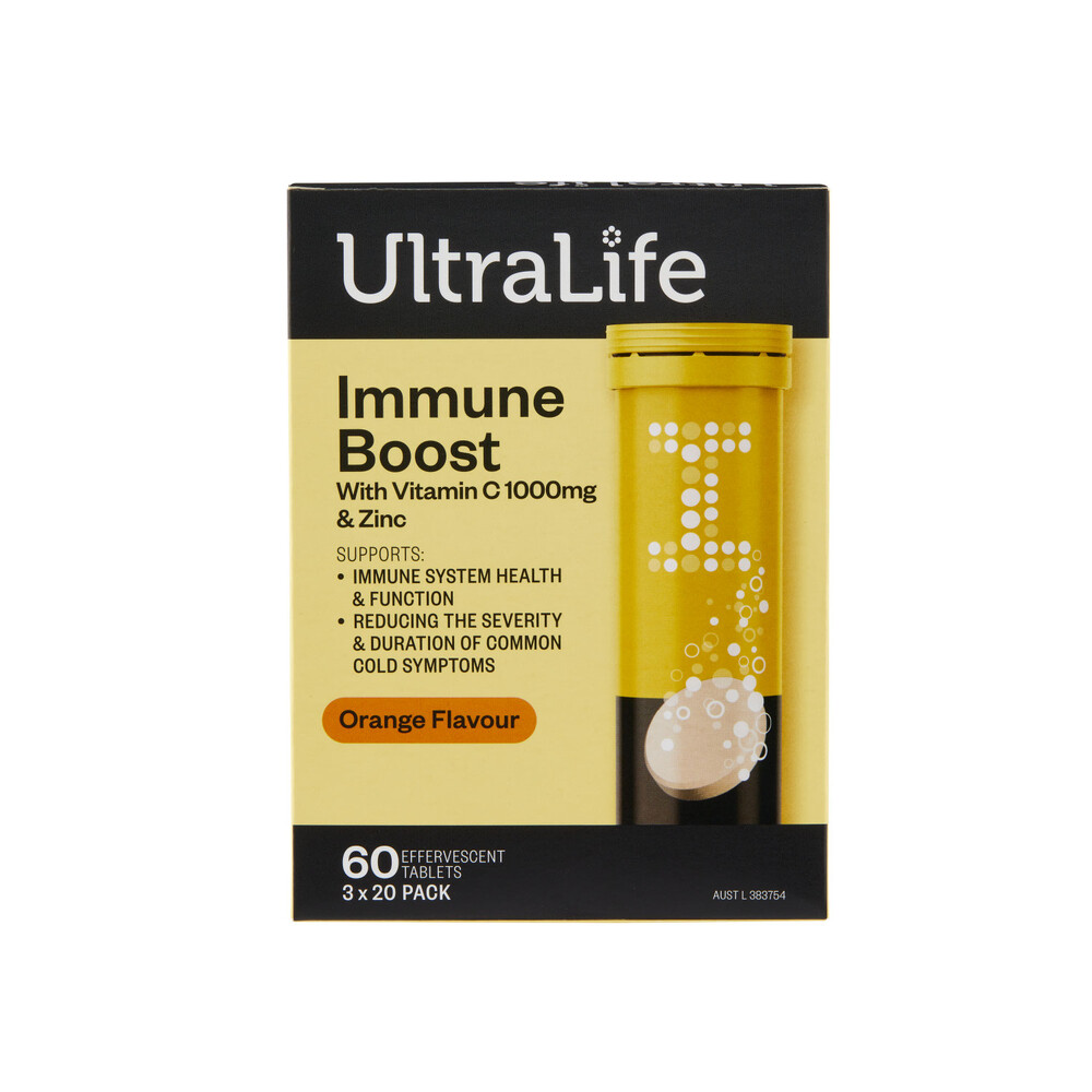 Buy Ultra Life Effervescent Immune Orange Tablets 60 pack | Coles