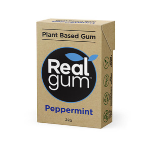 Buy Real Gum Plastic Free Chewing Gum Peppermint 22g | Coles