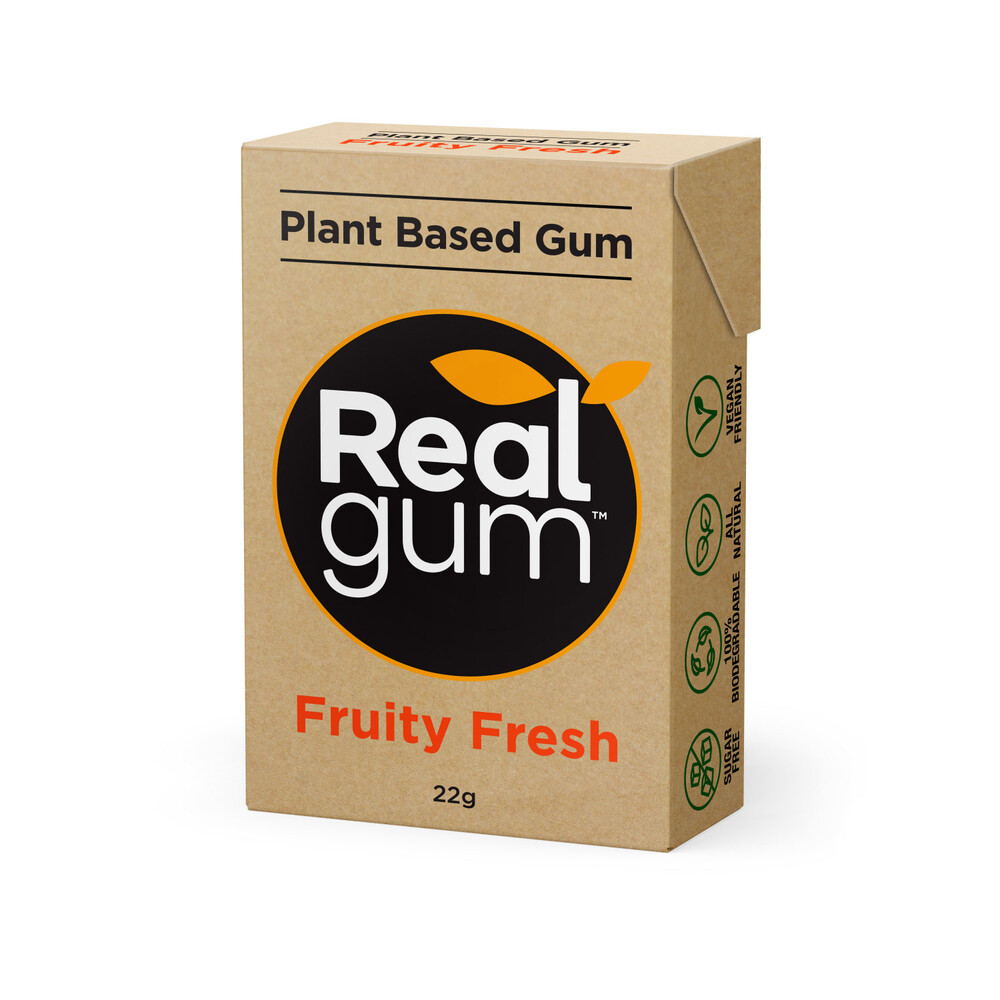 Buy Real Gum Plastic Free Chewing Gum Fruity Fresh 22g | Coles