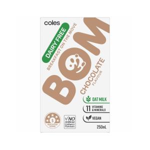 Buy Coles Dairy Free Bom Liquid Breakfast Chocolate Flavoured 3x250mL ...