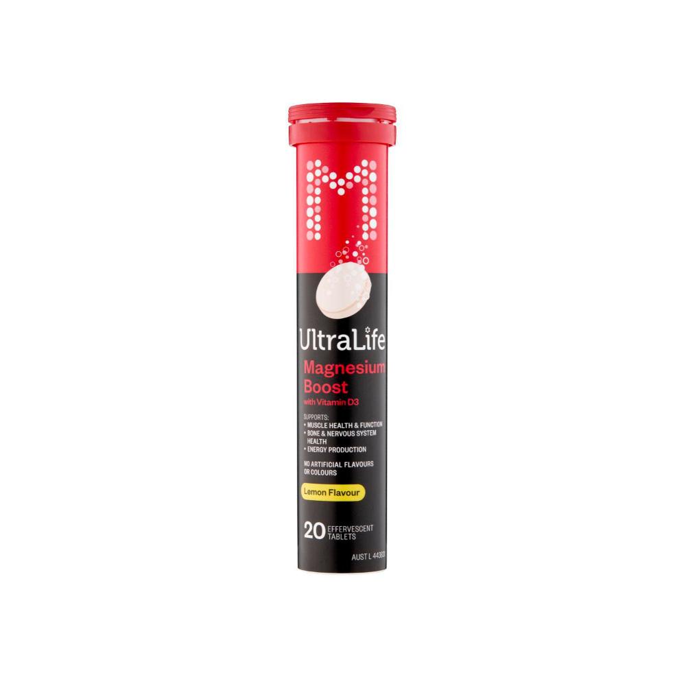 Buy Ultra Life Effervescent Magnesium Lemon 20 Pack | Coles