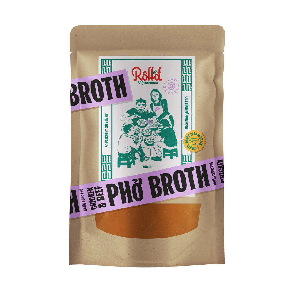 Buy Roll'd Chicken & Beef Pho Broth 500mL | Coles